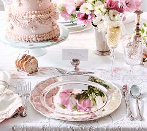 LoveShackFancy Stainless Steel Charger Plates - Set of 4 | Pottery Barn