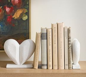 Heart Bookends - Set of 2 | Pottery Barn