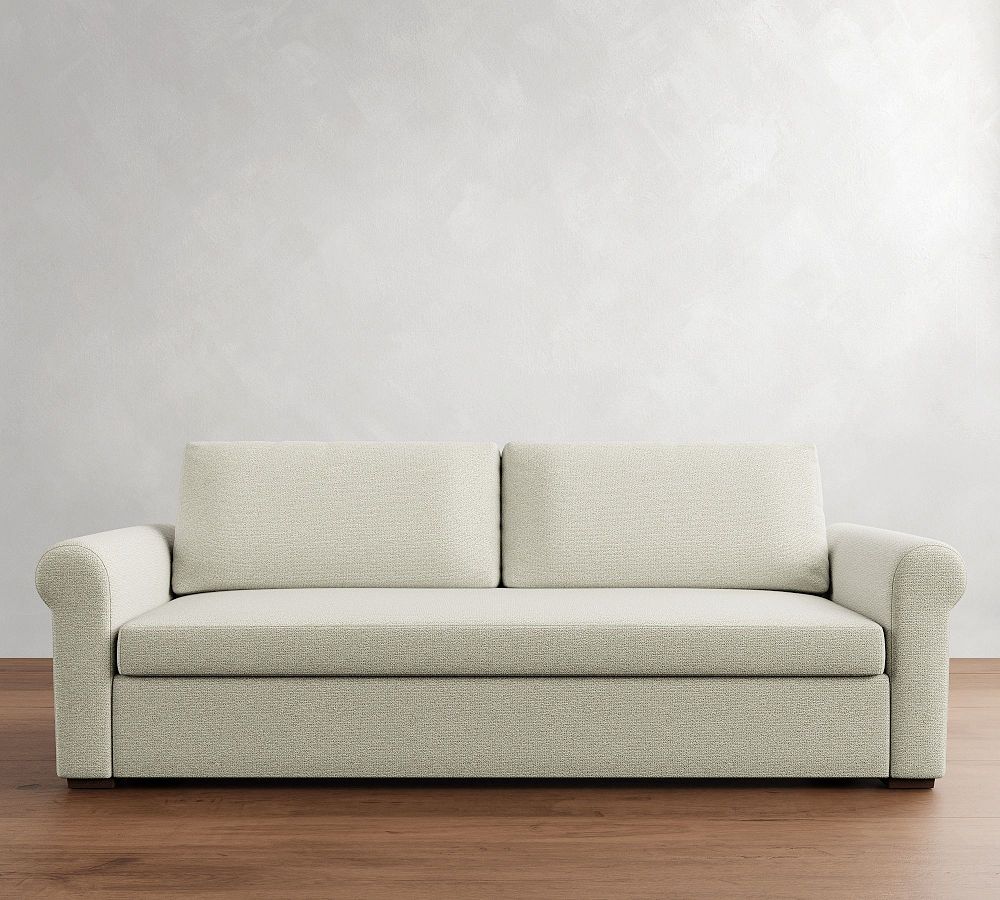Shasta Roll Arm Storage Futon – Stylish & Versatile | Pottery Barn