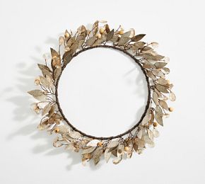Rustic Leaf Wreath Chargers - Elegant Table Decor | Pottery Barn