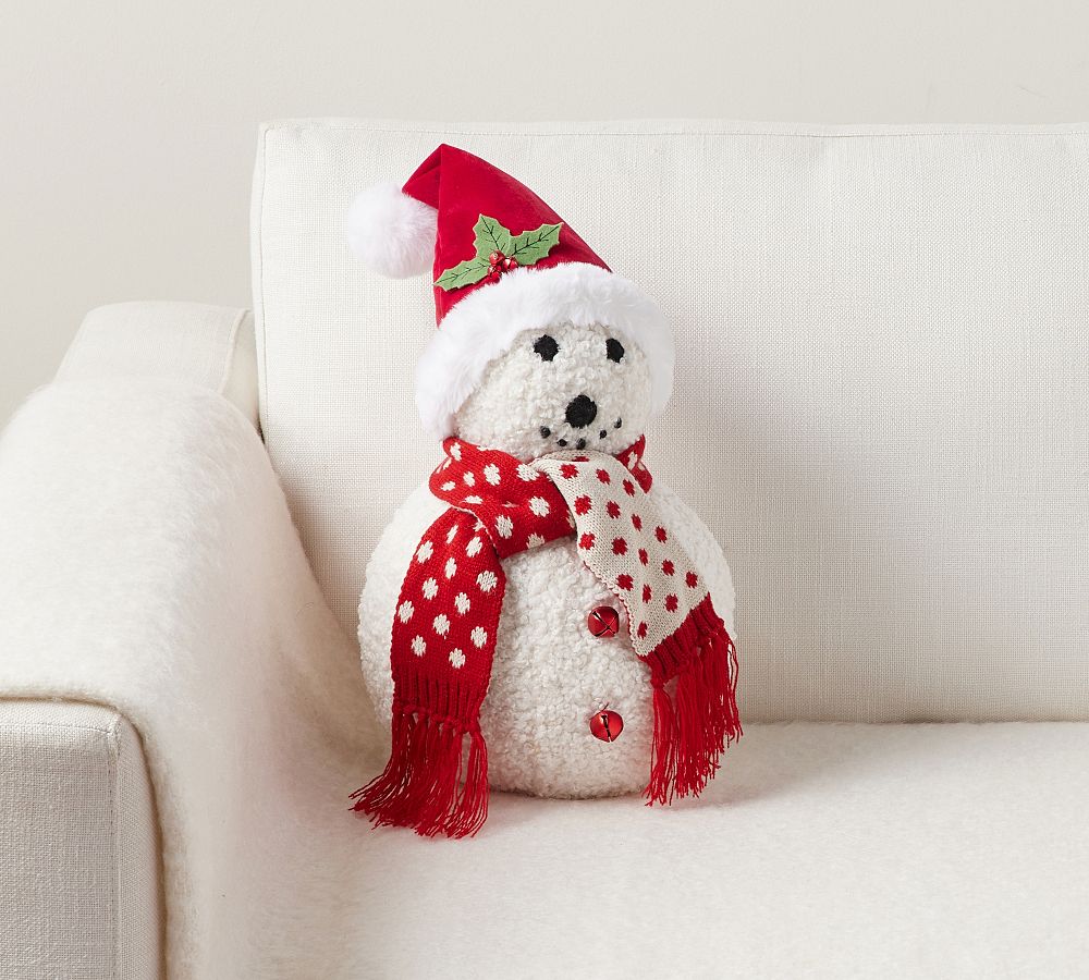 Arlene the Snowman Shaped Pillow | Pottery Barn