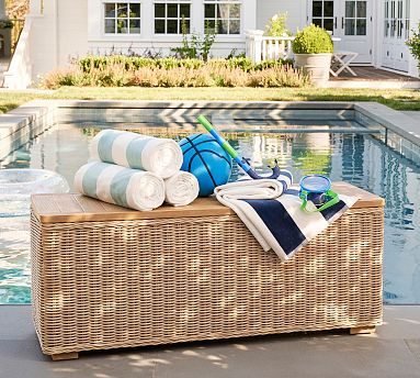 Huntington Pool Storage Trunk | Pottery Barn