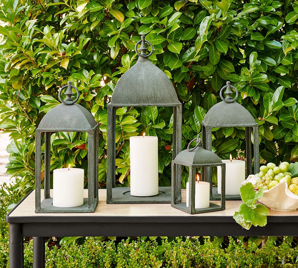 Patinaed Bronze Lantern | Pottery Barn