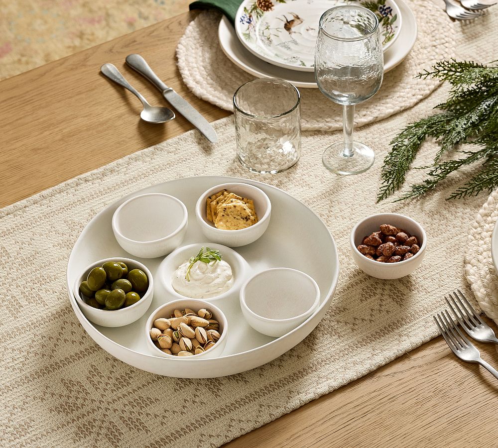Larkin Stoneware Multi-Condiment Server | Pottery Barn
