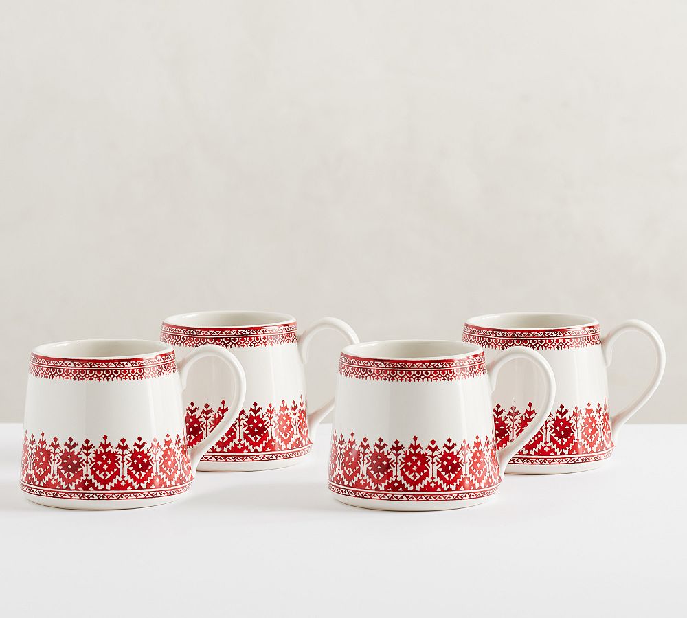 Pottery Barn Stoneware Mugs - Set of 4 | Pottery Barn