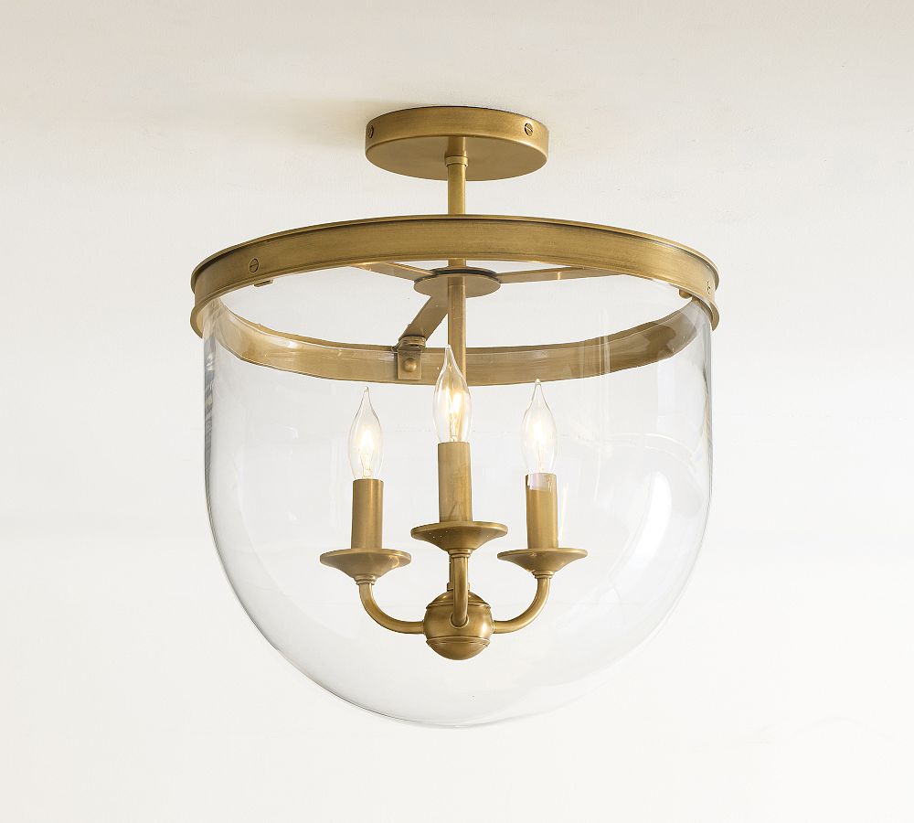 Elizabeth Glass Hundi Semi Flush Mount (15") | Pottery Barn