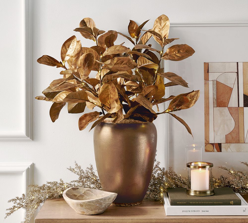 Faux Gold Magnolia Branch | Pottery Barn