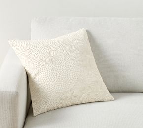 Raindrop Embroidered Pillow | Pottery Barn