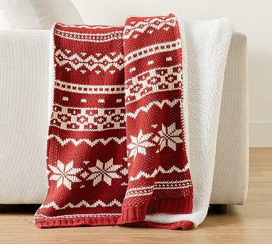 Snowflake Fair Isle Throw | Pottery Barn