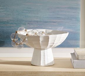 Faceted Decorative Pedestal Bowl | Pottery Barn