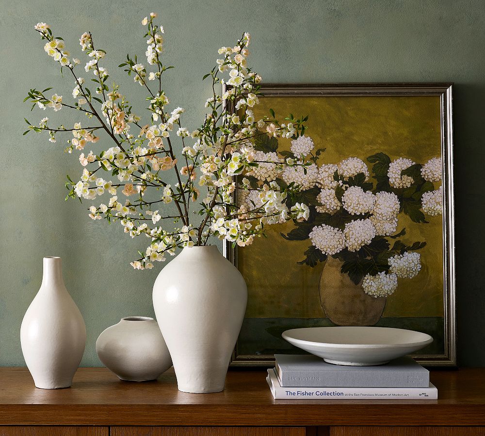 Snowball Viburnum Vase by Carleigh Courey | Pottery Barn
