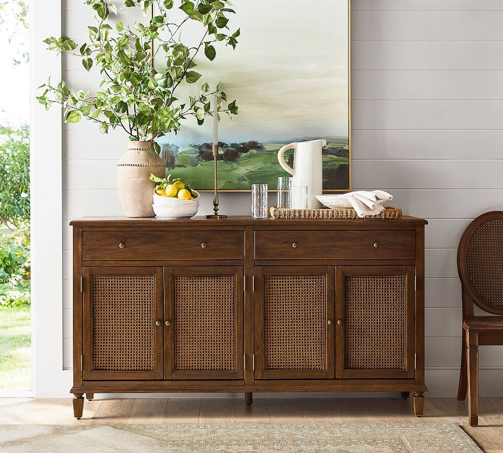 Sausalito Cane Buffet (66") | Pottery Barn