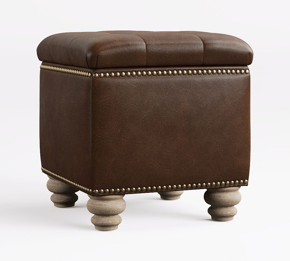 Martin Leather Storage Cube | Pottery Barn