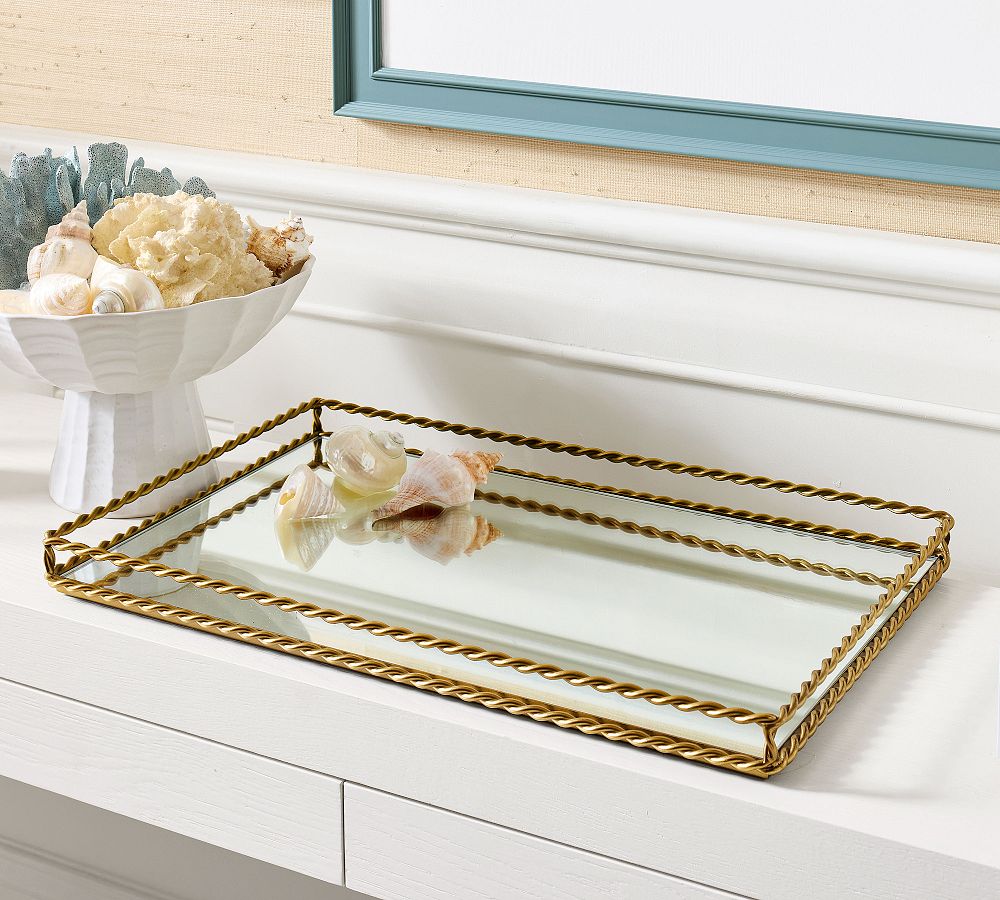 Braided Brass Tray | Pottery Barn