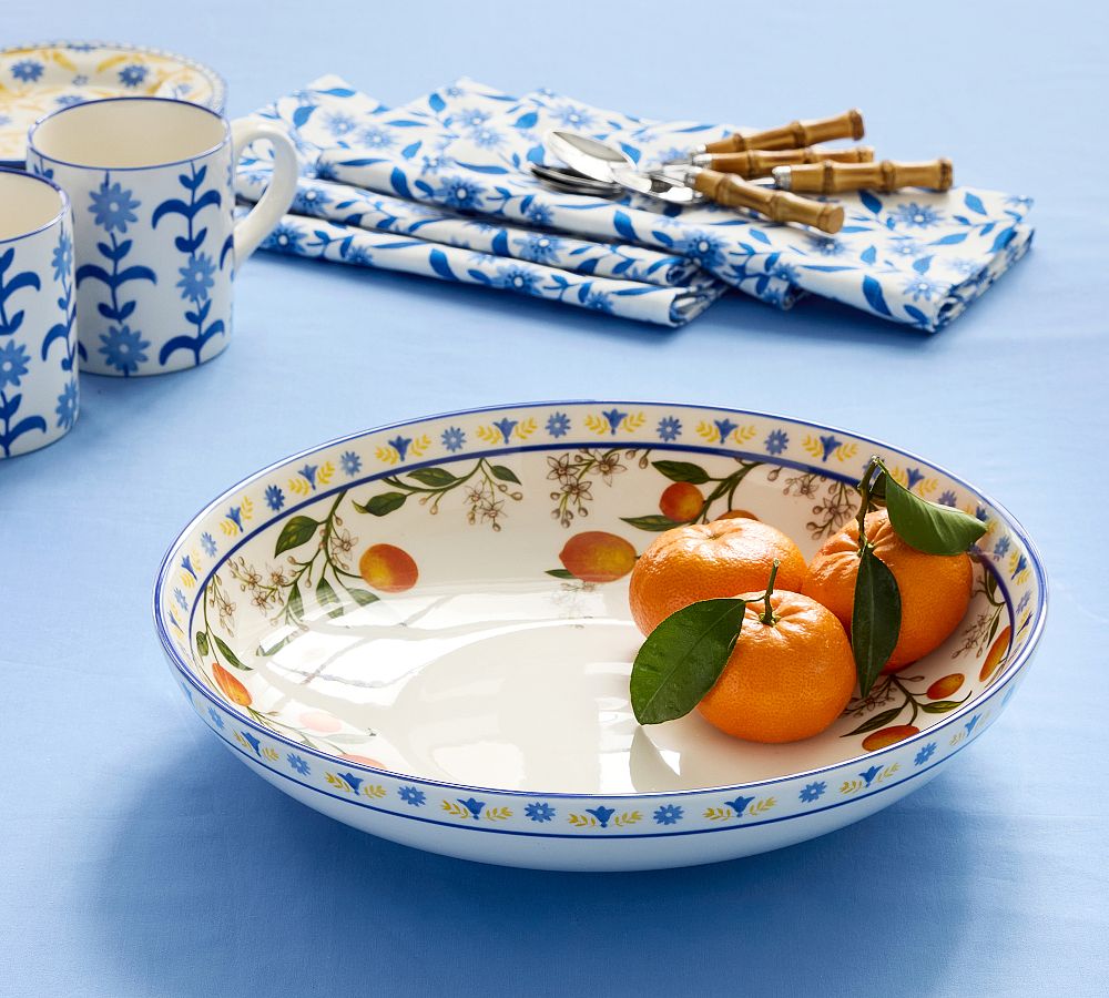 Mark D. Sikes Valencia Vine Serving Bowl | Pottery Barn