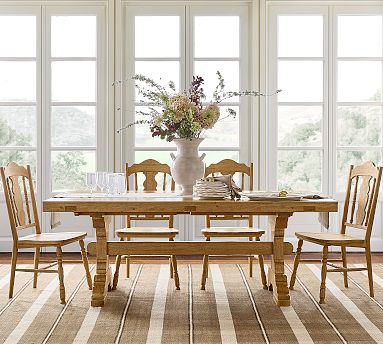 Rigato Extendable Dining Table (80"-108") | Pottery Barn