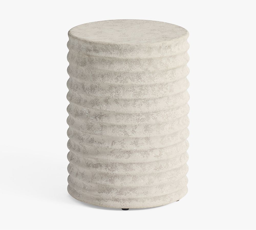 Open Box: Naples Terracotta Round Outdoor Accent Table (13") - Gray ...
